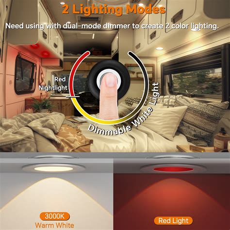 12v Led Puck Light Kit 3” Recessed 12v Bi Color Led Downlight Full Al