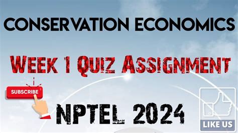 conservation economics week 1 quiz assignment solution nptel 2024