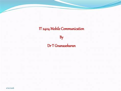It2402 Mobile Communication Unit3 Pptx Computer Networking Computing