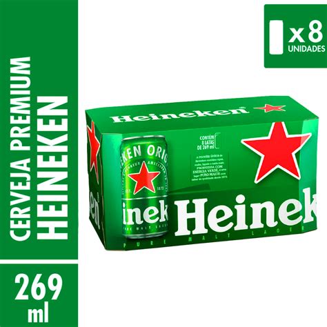 Cerveja Heineken Lata 269ml Caixa Com 8 Unidades A Partir De R3990