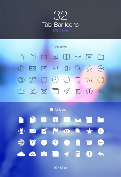 tab bar icons ios 7 pixeden club