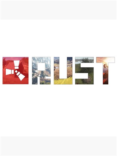 Rust Game Logo Poster For Sale By Tedefred Redbubble