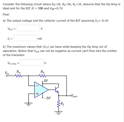 Solved Consider The Following Circuit Where Chegg