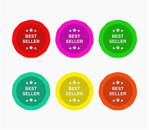 베스트 셀러 우표 세트 프리미엄 벡터