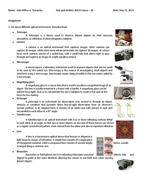 Assignment Module 4 Optics Pdf Eye Camera