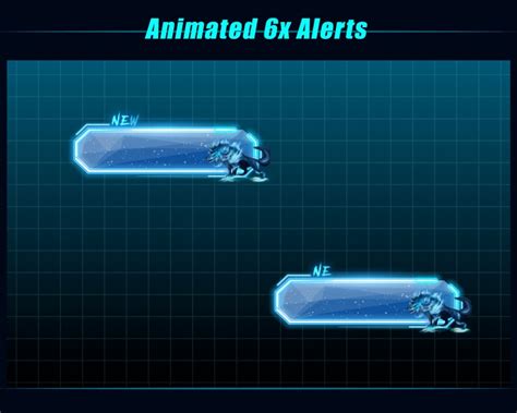 Animated Twitch Alerts Animated Ice Wolf Stream Alerts For Streamers Vtubers Obs Discord