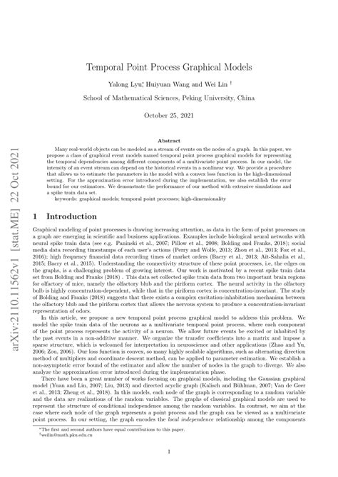 Pdf Temporal Point Process Graphical Models