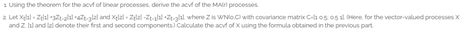 Solved 1 Using The Theorem For The Acvf Of Linear