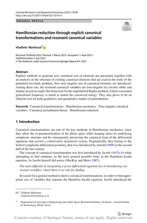 hamiltonian reduction through explicit canonical transformations and