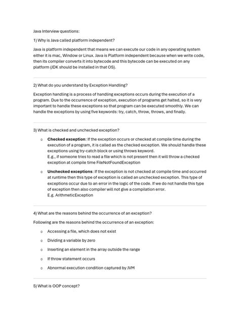 Java Accenture Questions Pdf Inheritance Object Oriented