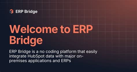 Welcome To ERP Bridge ERP Bridge