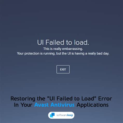 How To Fix Avast Ui Failed To Load Error Softwarekeep