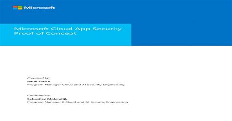 pdf microsoft cloud app security proof of concept · microsoft