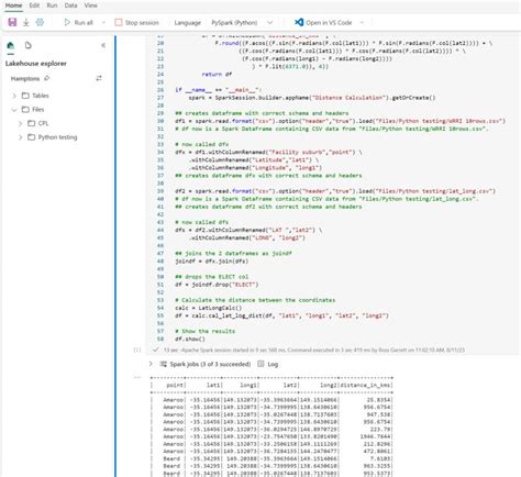 Microsoftfabric Azure Azuredatabricks Python Lakehouse Pyspark Haversine Dataflow