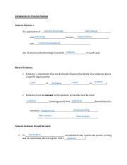 Introduction To Forensic Science Notes Docx Pdf Introduction To