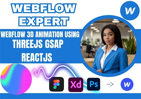 D Interactive Animated Webflow Website Nextjs Threejs Gsap Babylon Reactjs R F By Emmanuella