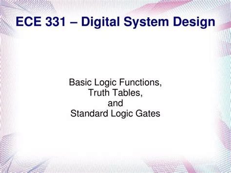 Digital Logic Gates And Truth Tables Ppt Cabinets Matttroy