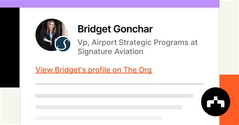 Bridget Gonchar Vp Airport Strategic Programs At Signature Aviation The Org