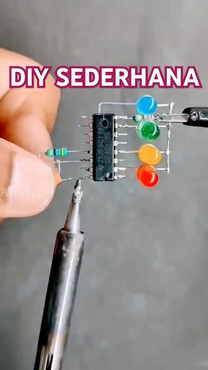 Diy Elektronik Sederhana Rankaian Led Saklar Tungal 4 Arah Youtube