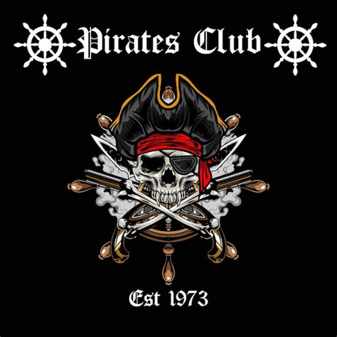 해적 해골 로고 그림의 벡터 프리미엄 벡터