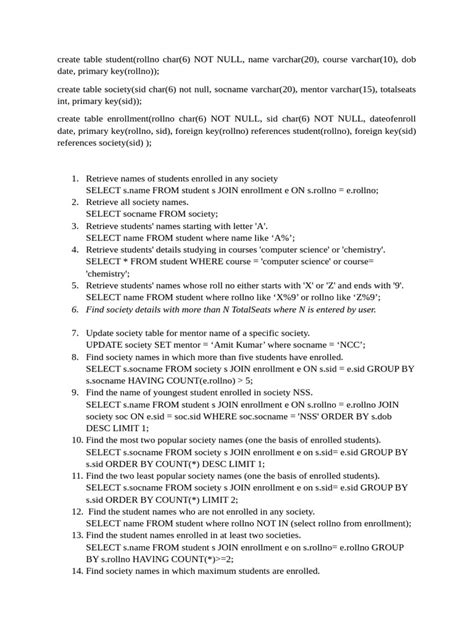 Queries And Solutions Pdf Computer Data Computer Programming
