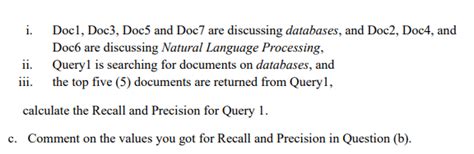 Solved Use The Tf Idf Matrix In Table 1 To Answer The