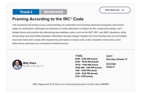 Oregon Construction Contractors Board Has Approved The “framing According To The Irc®” Class At