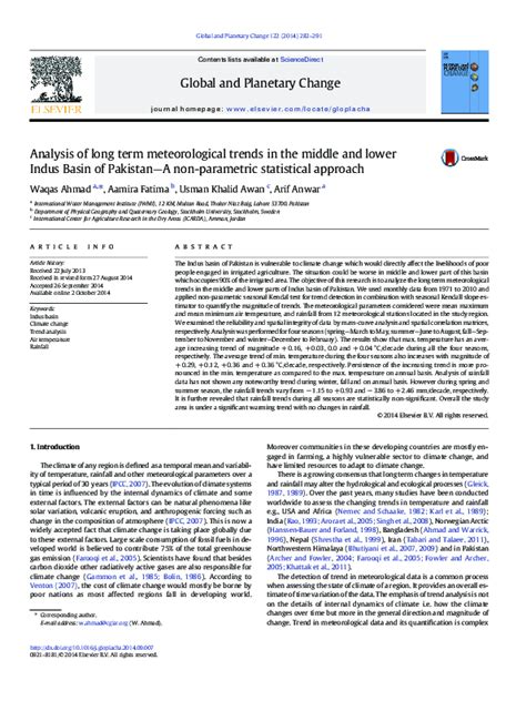 Pdf Analysis Of Long Term Meteorological Trends In The Middle And