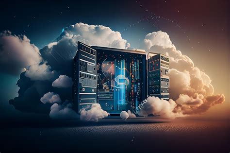Premium Photo Data Center And Cloud Computing Conceptgenerative Ai