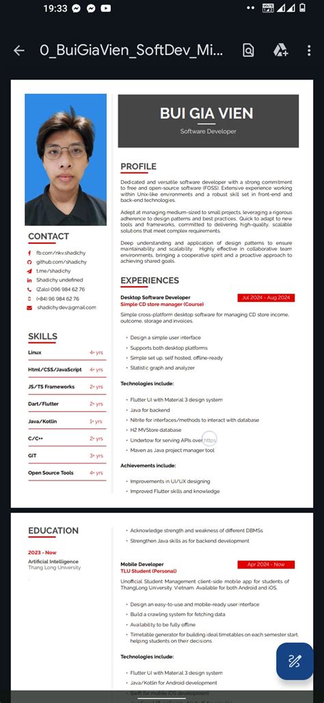 Cộng đồng Front Endhtmlcssjs Việt Nam Mn Nhận Xét Cv Của Em Với ạ