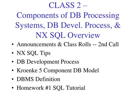 Ppt Bcis 4620 Introduction To Database Processing Class 2 Powerpoint