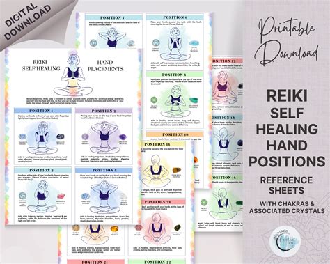 Reiki Hand Positions For Self Healing Usui Reiki Chart Reiki Healing