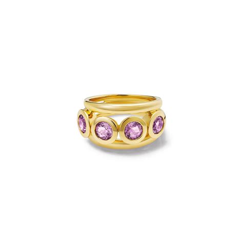Aeneus Classic Ring Yellow Gold Lilac Amethyst Cassandra Goad