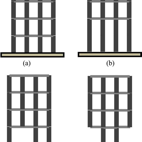 Typical Rc Frame Geometries With Vertical Irregularities In Elevation Download Scientific