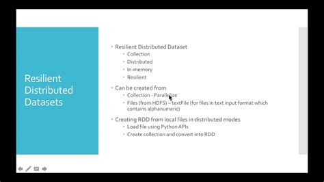 04 Core Spark Resilient Distributed Datasets Youtube