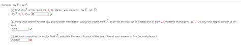 solved suppose divvec f xyz2 a ﻿find divvec f ﻿at the