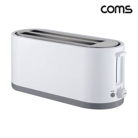 Coms 2구 롱 토스터 와이드슬롯 4개씩 토스팅 토스터기 토스트기 토스트 굽기조절 재가열 모드기능 1200~1400w 주방가전 컴스마트
