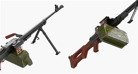 Russian Machine Gun Pkm 3d C4d