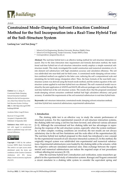 pdf constrained mode damping solvent extraction combined method for