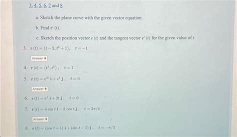 solved a sketch the plane curve with the given vector