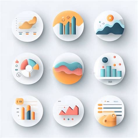 Colorful Flat Illustration Of Various Data Visualization Elements