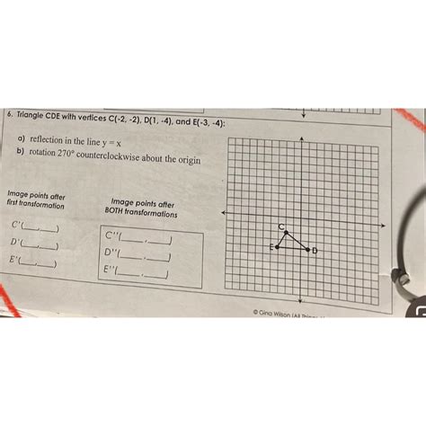 Solved Triangle CDE with vertices C(-2, -2), ﻿D(1, -4), ﻿and | Chegg.com