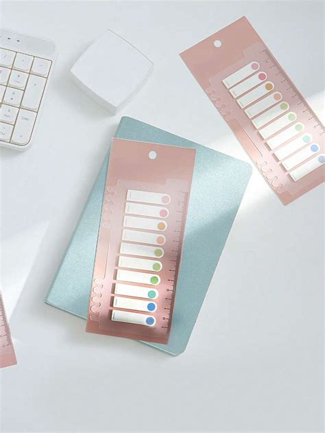 10pcs Mixed Color Sticky Index Tab Simple Multi Purpose Writable Index Tab For Page Marking