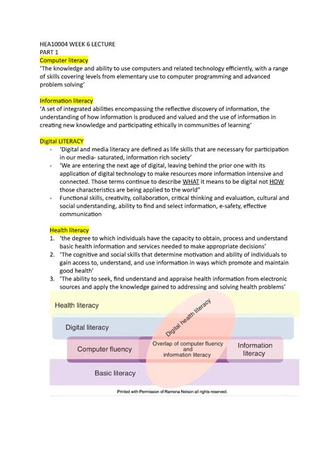 Week 6 Lecture Notes Hea10004 Week 6 Lecture Part 1 Computer