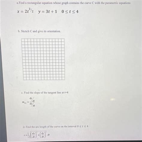 Solved Afind A Rectangular Equation Whose Graph Contains