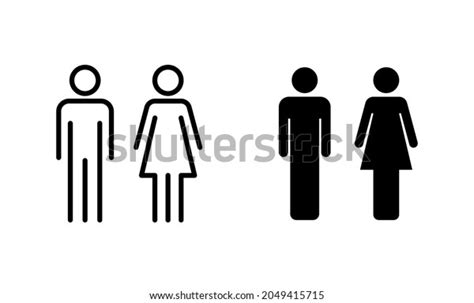 Man Woman Icons Set Male Female Stock Vector Royalty Free 2049415715