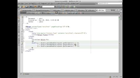 Java Netbeans Uml Part 3 Simple Java Server Page Jsp Tutorial Using