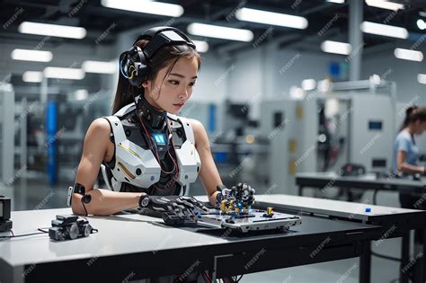 Premium Ai Image Ai Robotics Prototyping Center Futuristic Science