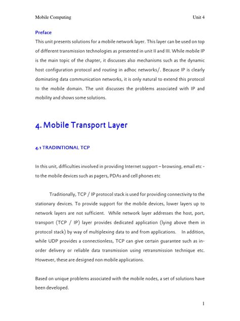 4444 Mobile Transport Layer Mobile Transport Layer Mobile Transport Layer Mobile Transport