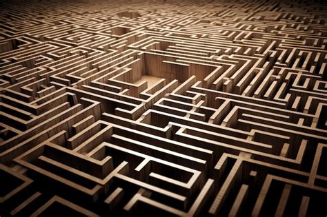 Premium Photo Complex Maze With Multiple Paths And Dead Ends
